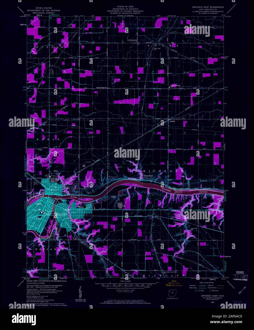 Map of defiance ohio hi-res stock photography and images - Alamy