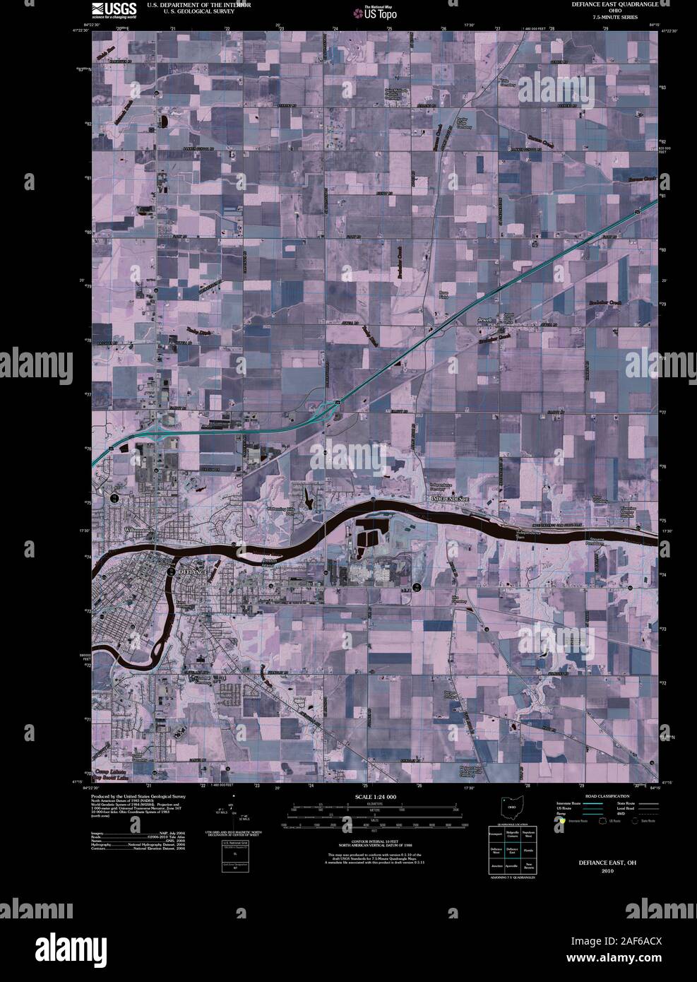 Map of defiance ohio hi-res stock photography and images - Alamy