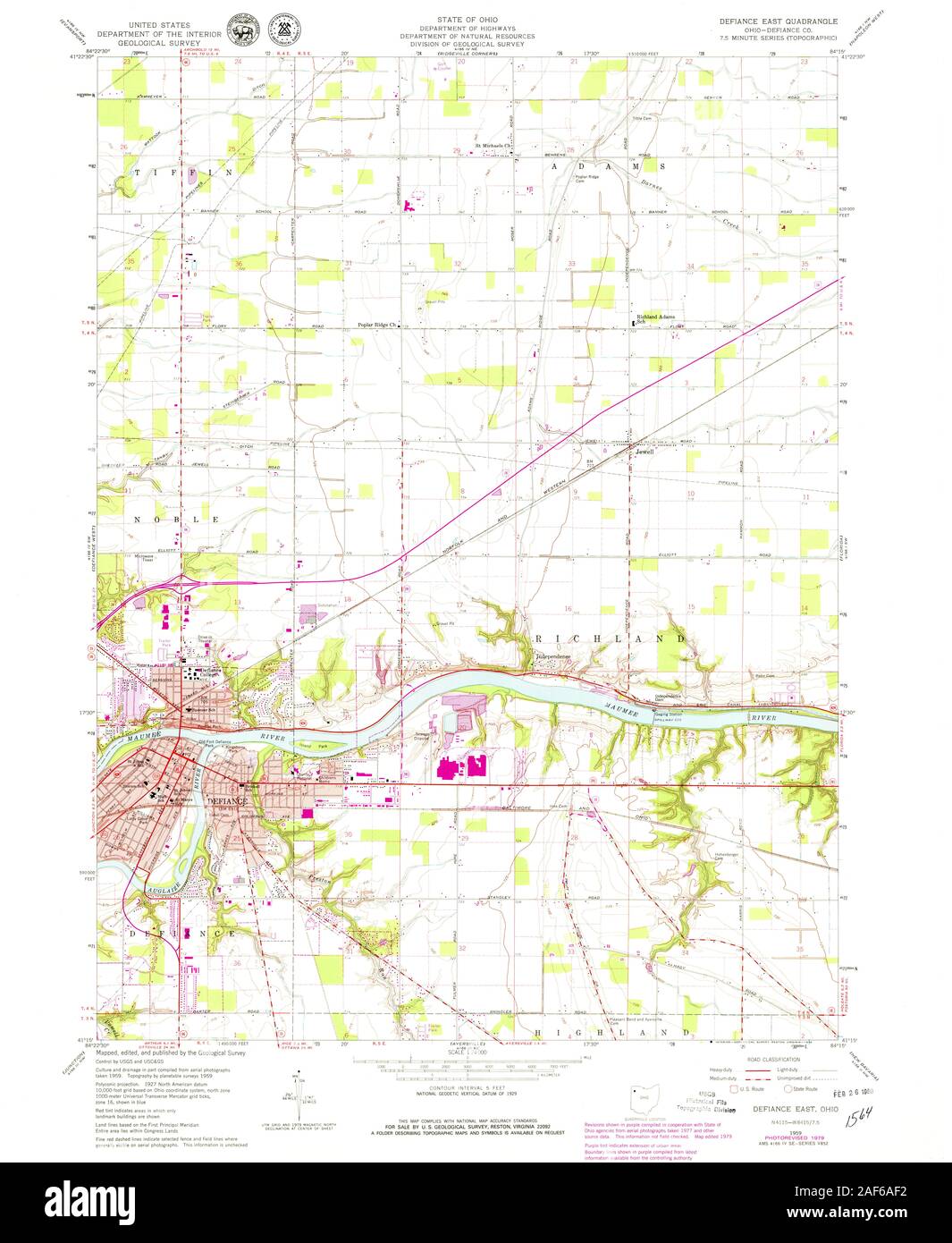 Map Of Defiance Ohio High Resolution Stock Photography and Images - Alamy