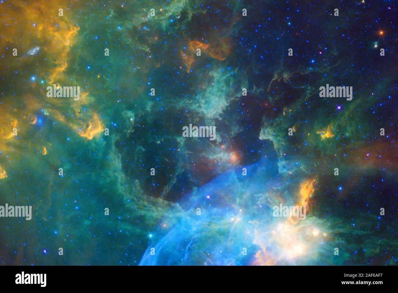Universe scene with stars and galaxies in deep space showing the beauty ...