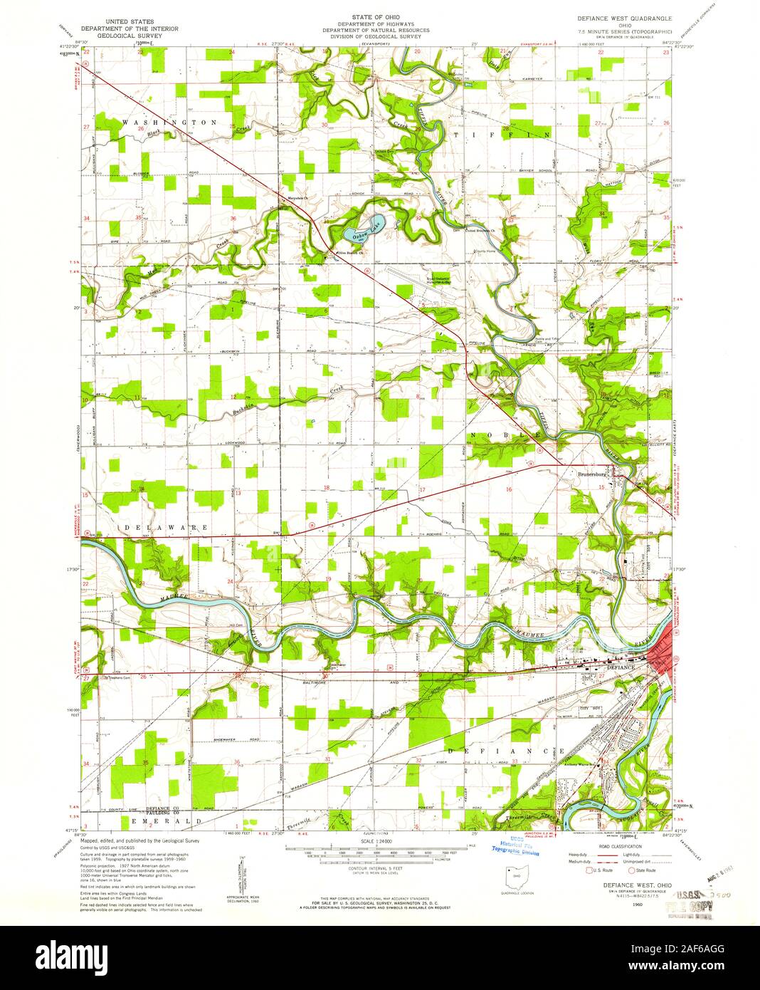 Map of defiance ohio hi-res stock photography and images - Alamy