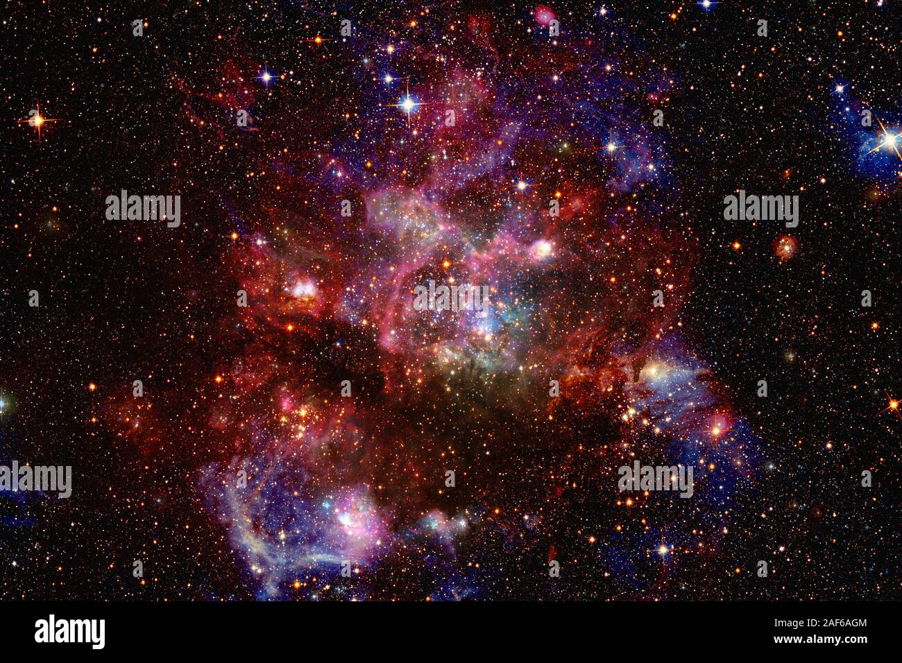 Starfield in outer space many light years far from the Earth. Elements ...