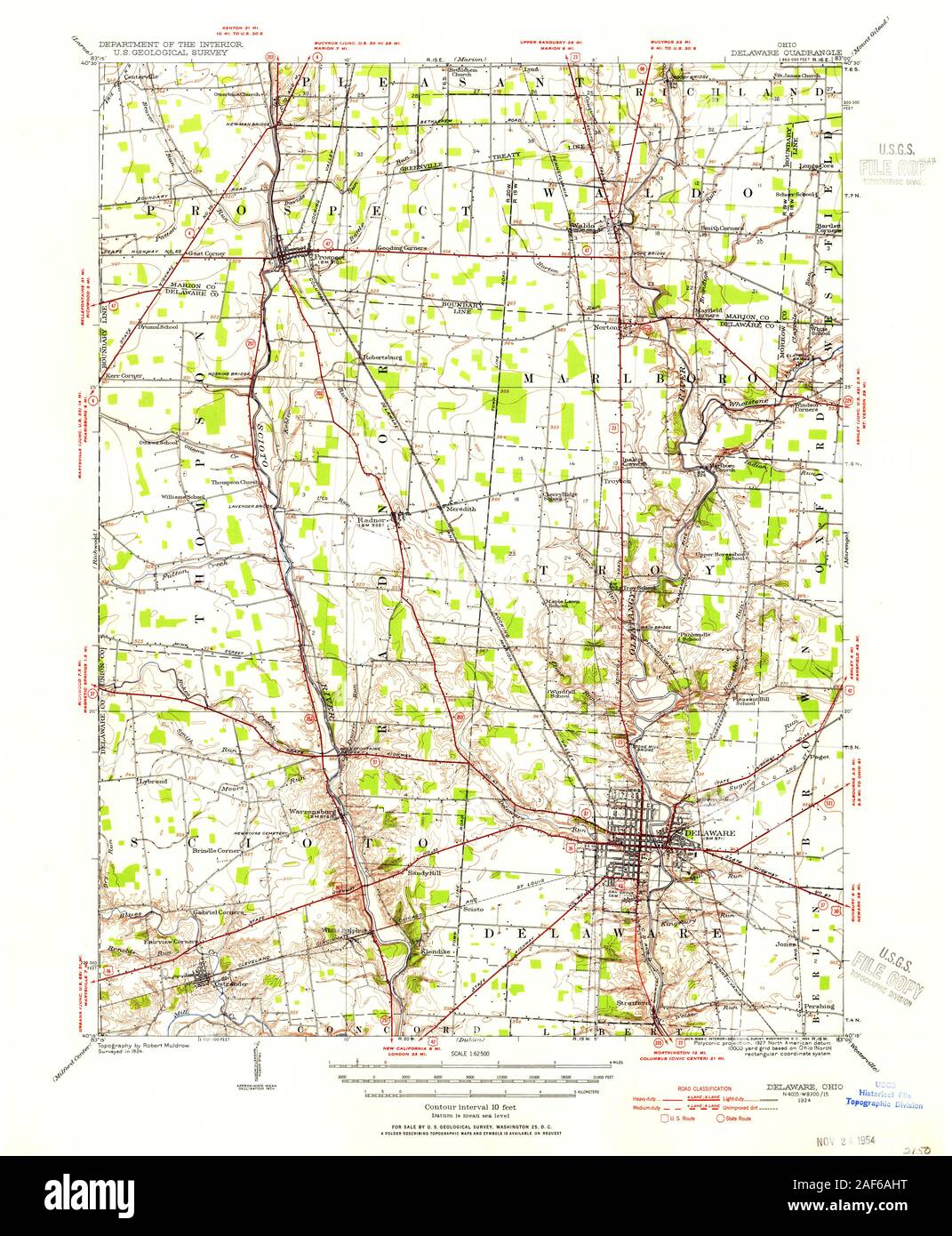 Map Of Delaware Ohio High Resolution Stock Photography and Images - Alamy