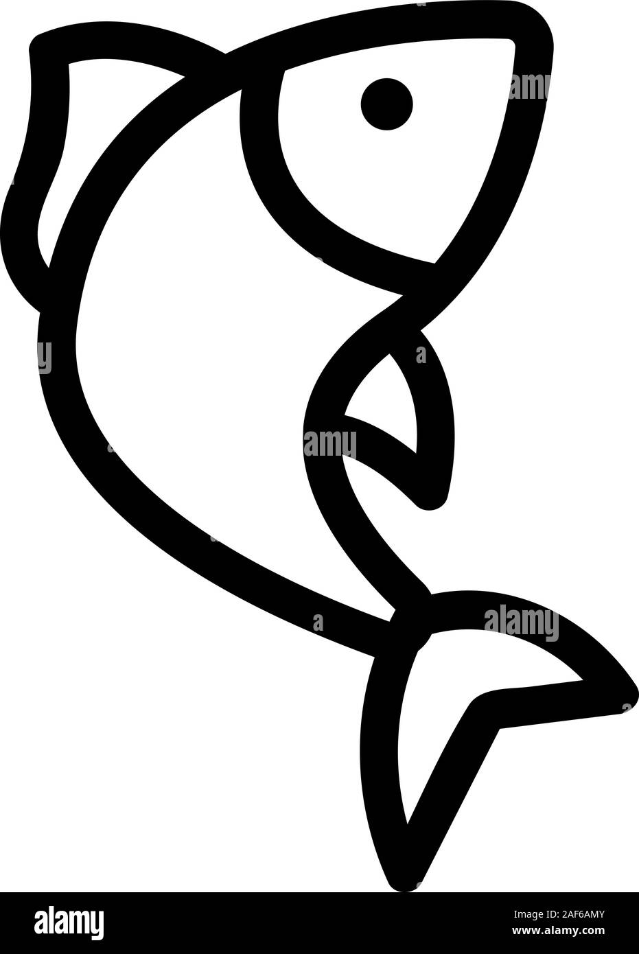 tuna fillet icon vector. Isolated contour symbol illustration Stock ...