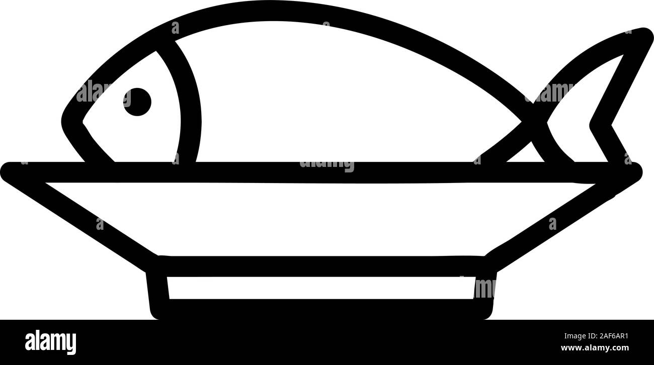 Fish Market icon vector. Isolated contour symbol illustration Stock ...