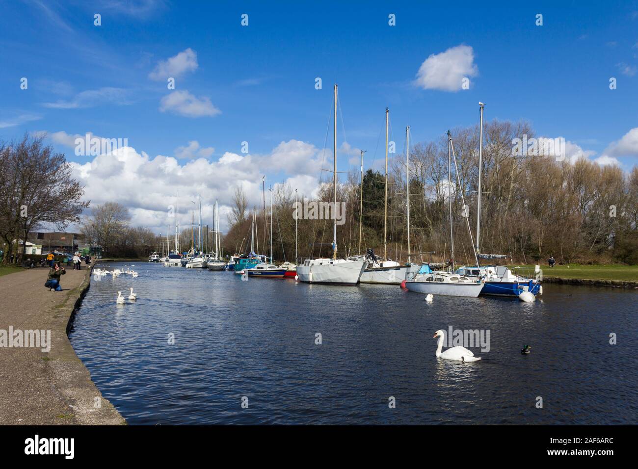 St. Helens canal (originally the Sankey canal) next to Spike Island ...