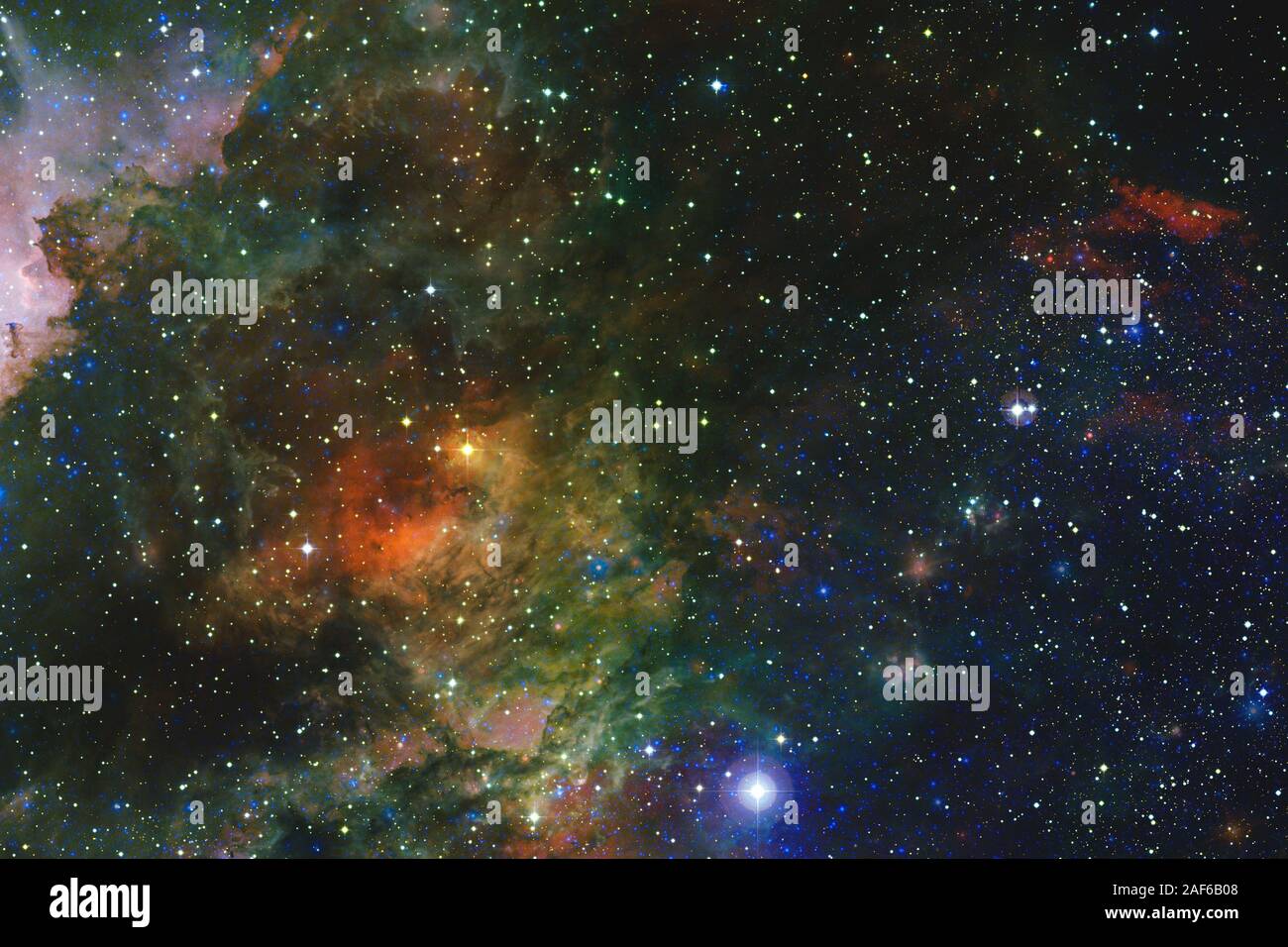 Nebulas, galaxies and stars in beautiful composition. Awesome print for ...