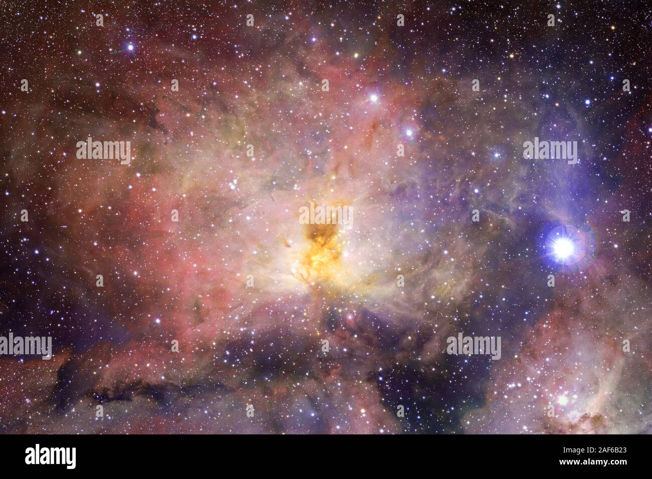 Infinite space with nebulae and stars. Elements of this image furnished ...