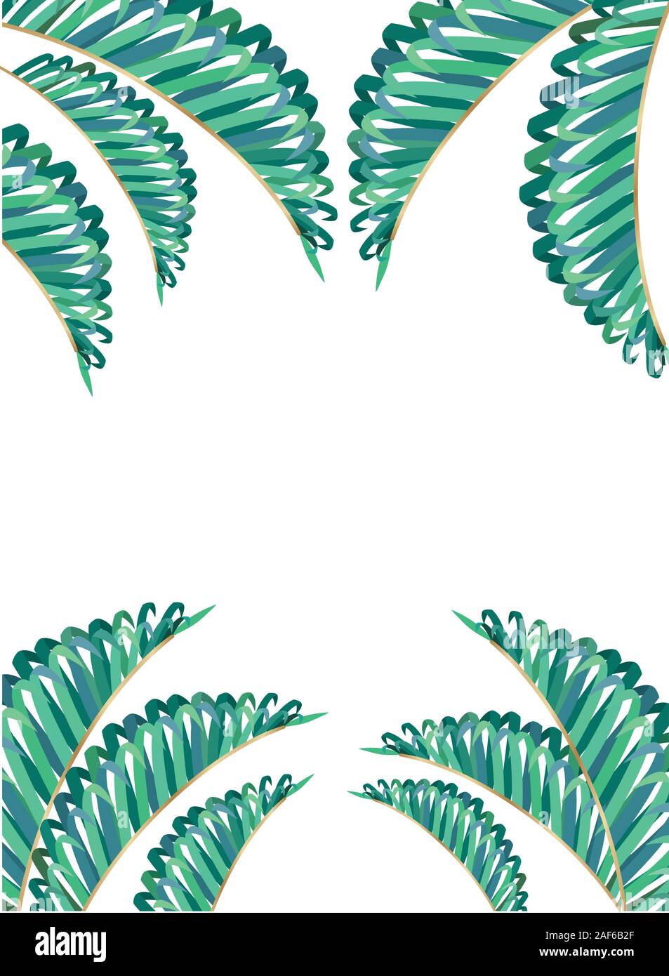 Isolated tropical green leaves vector design Stock Vector Image & Art ...