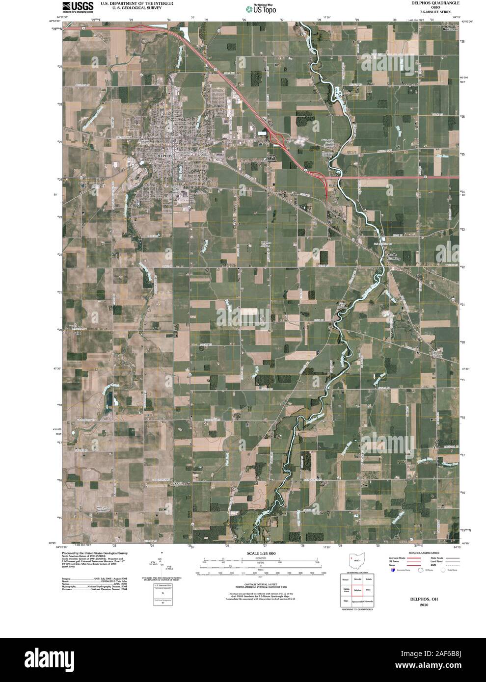 Map of delphos hi-res stock photography and images - Alamy