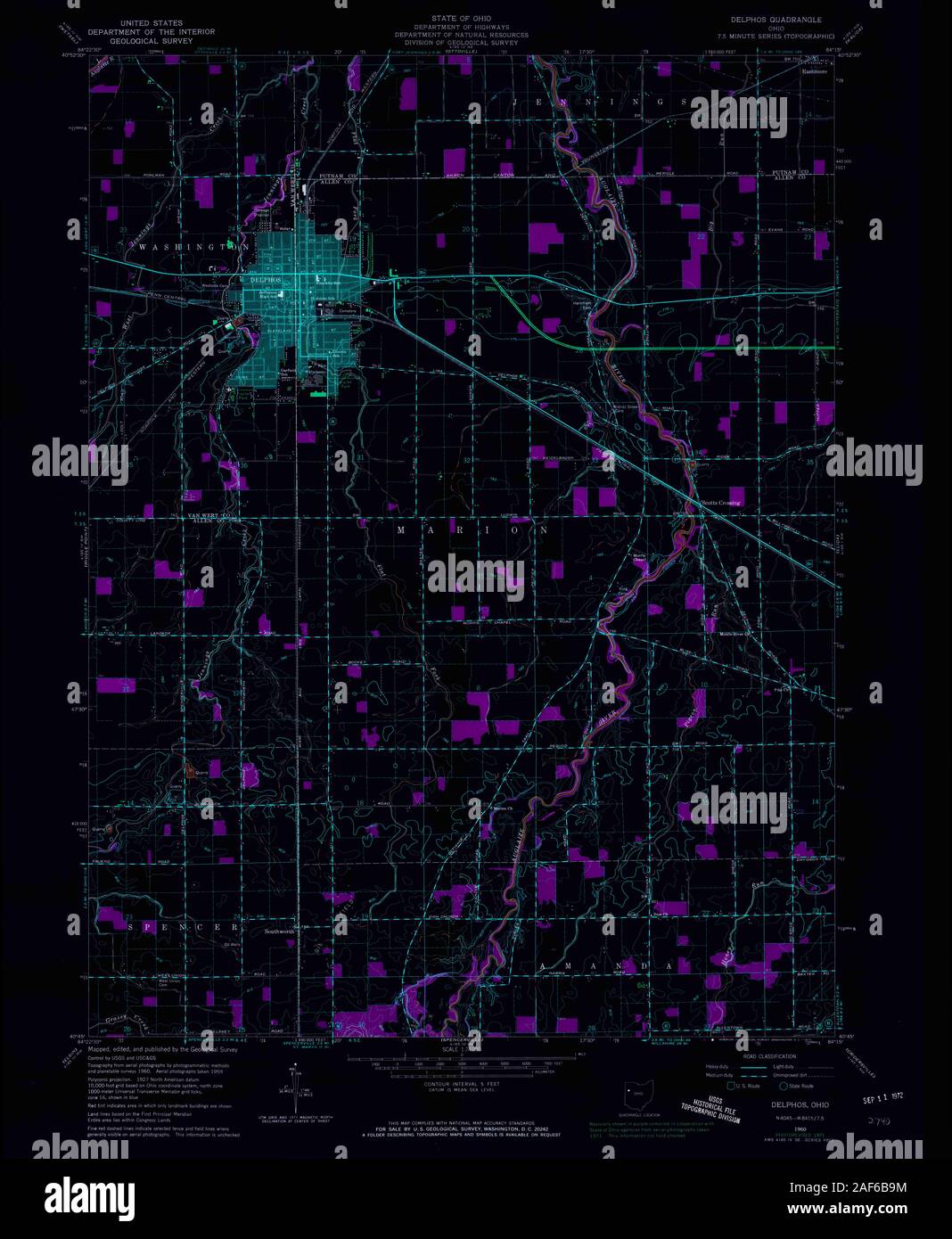Map of delphos hi-res stock photography and images - Alamy