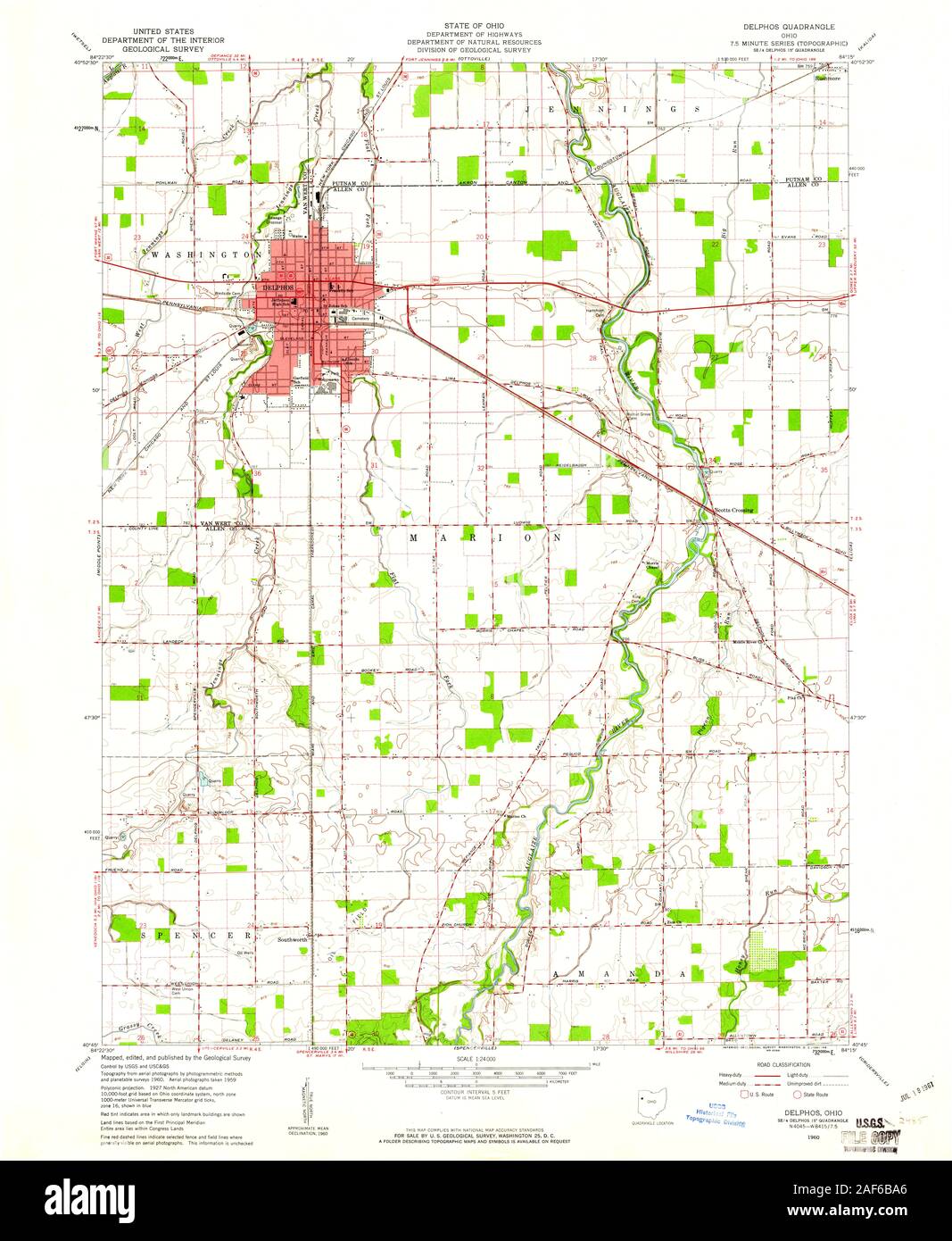 Map of delphos hi-res stock photography and images - Alamy