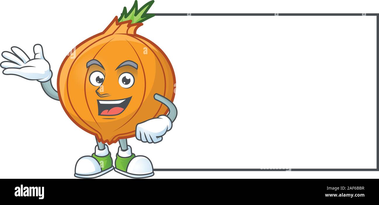 Shallot with whiteboard cartoon character design style Stock Vector ...