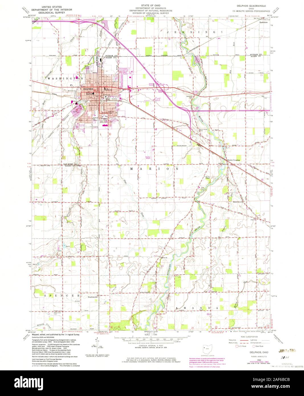 Map of delphos hi-res stock photography and images - Alamy