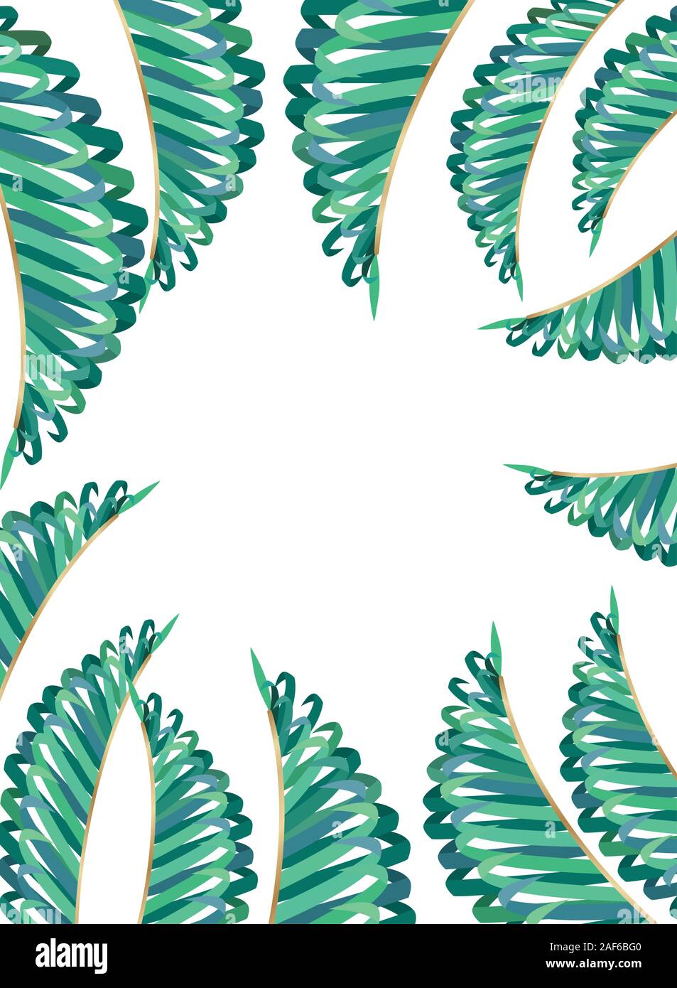 Isolated tropical green leaves vector design Stock Vector Image & Art ...