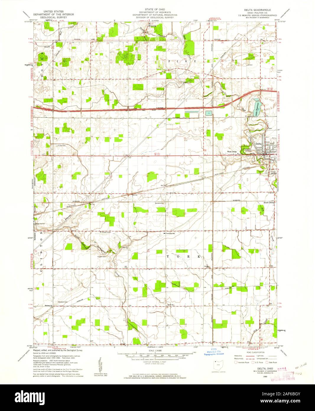 Delta ohio map hi-res stock photography and images - Alamy