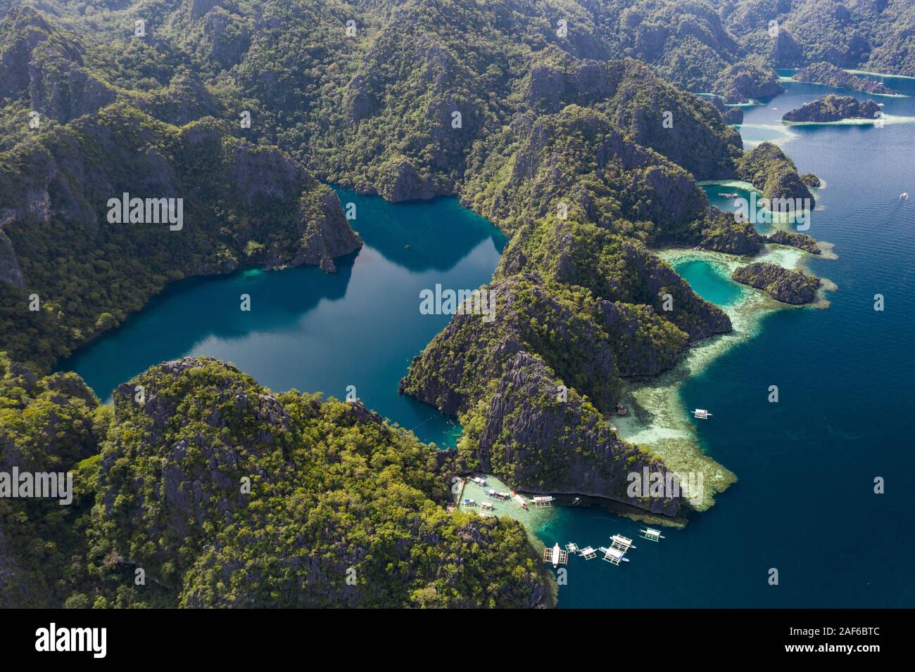 Aerial view of Barracuda Lake,Coron,Palawan,Philippines Stock Photo - Alamy