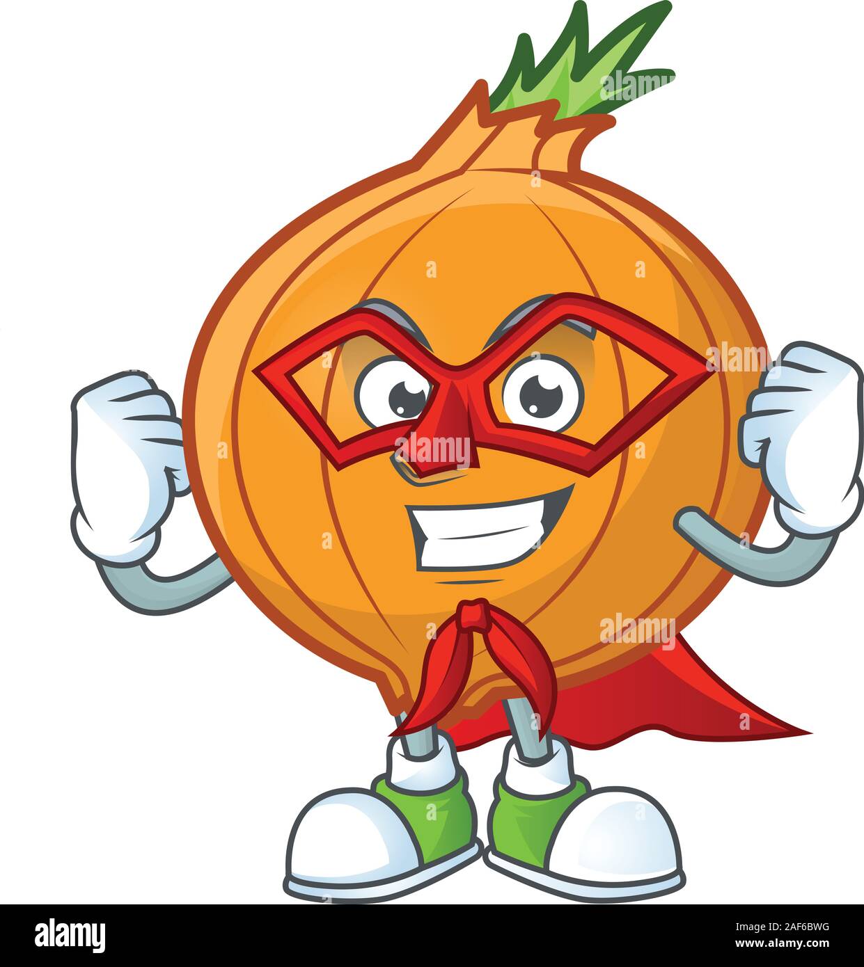 A cartoon of shallot with Super hero costume Stock Vector Image & Art ...