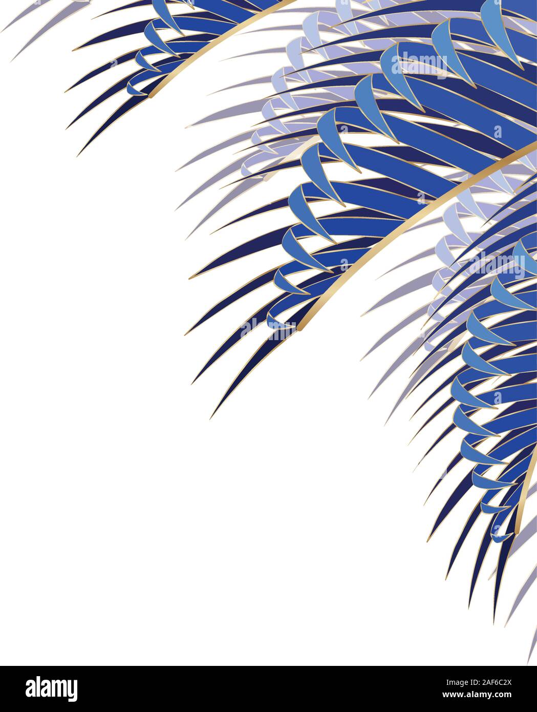 Isolated tropical blue leaves vector design Stock Vector Image & Art ...