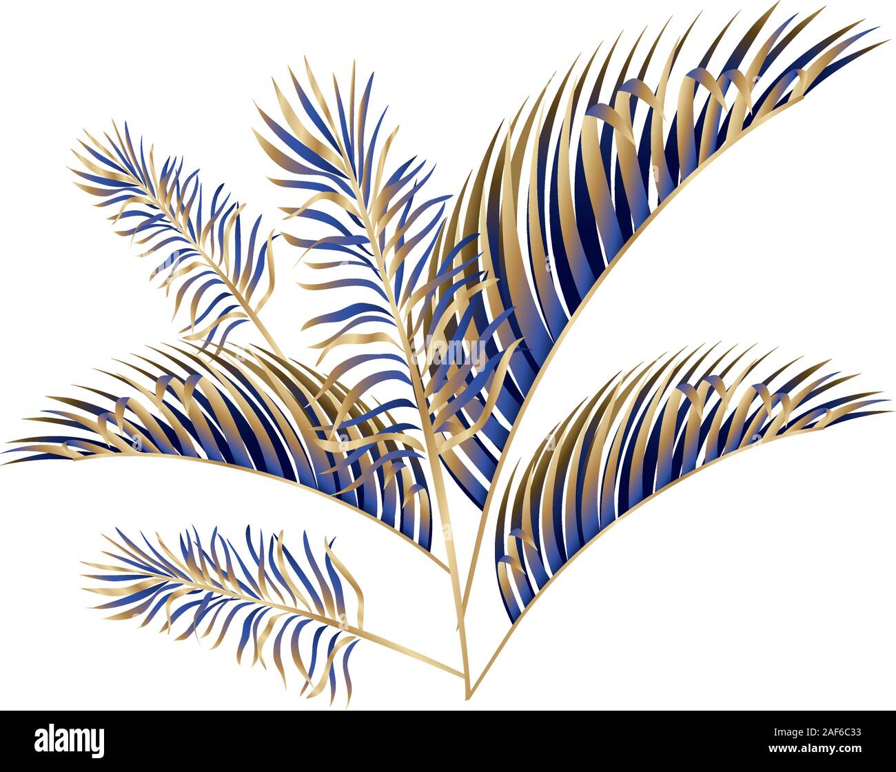 Isolated tropical blue leaves vector design Stock Vector Image & Art ...