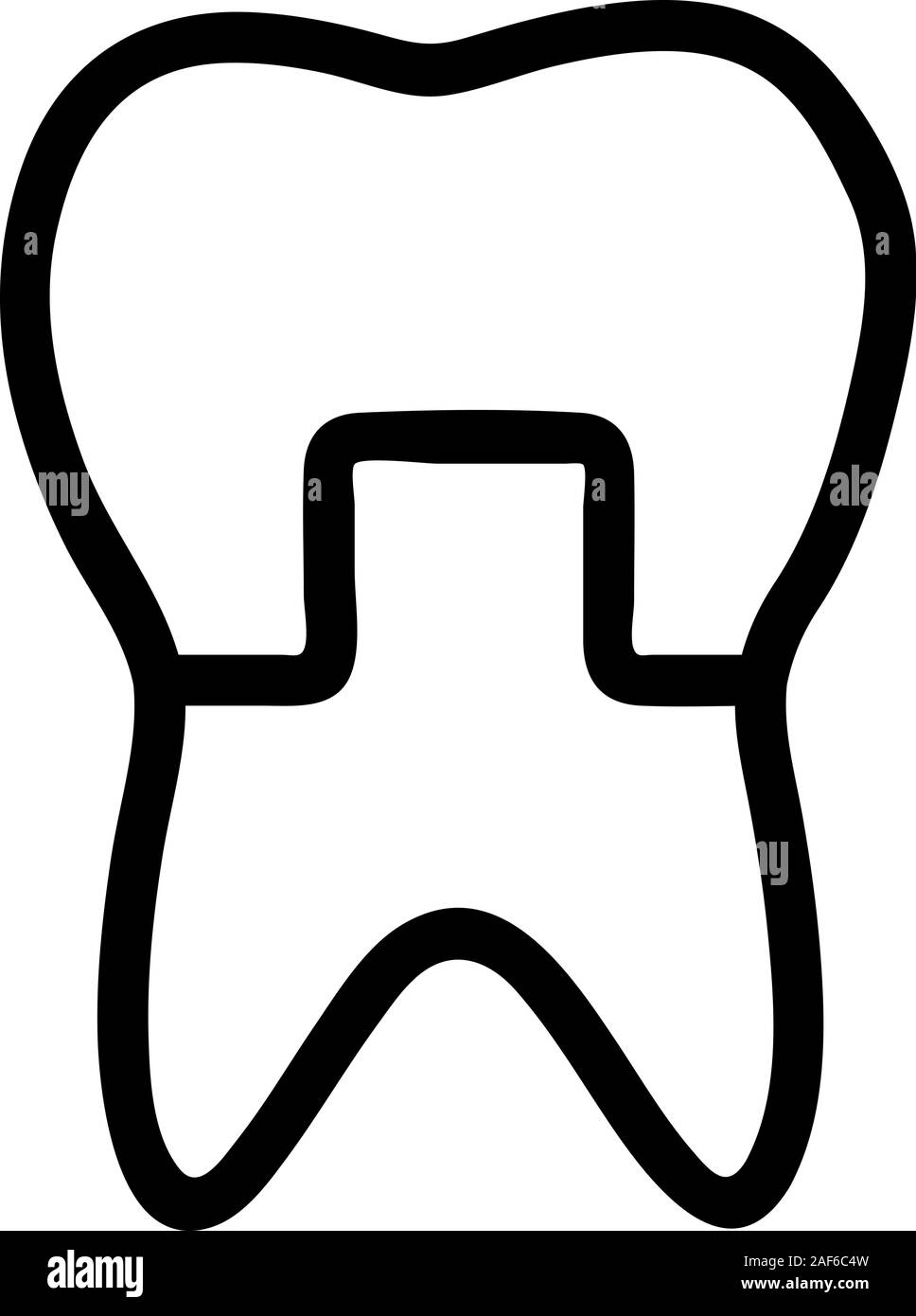 tooth restoration icon vector. Isolated contour symbol illustration ...