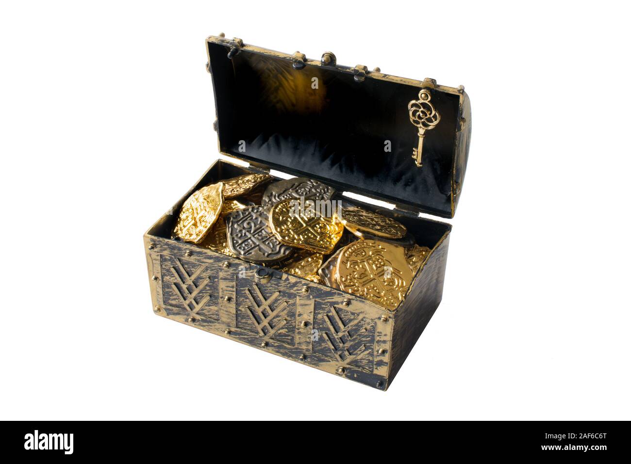 Wooden sea chest isolated Cut Out Stock Images & Pictures - Alamy