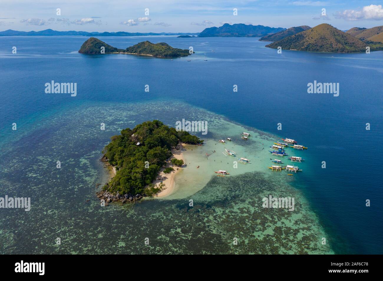 Aerial view of CYC beach,Coron,Palawan,Philippines Stock Photo - Alamy