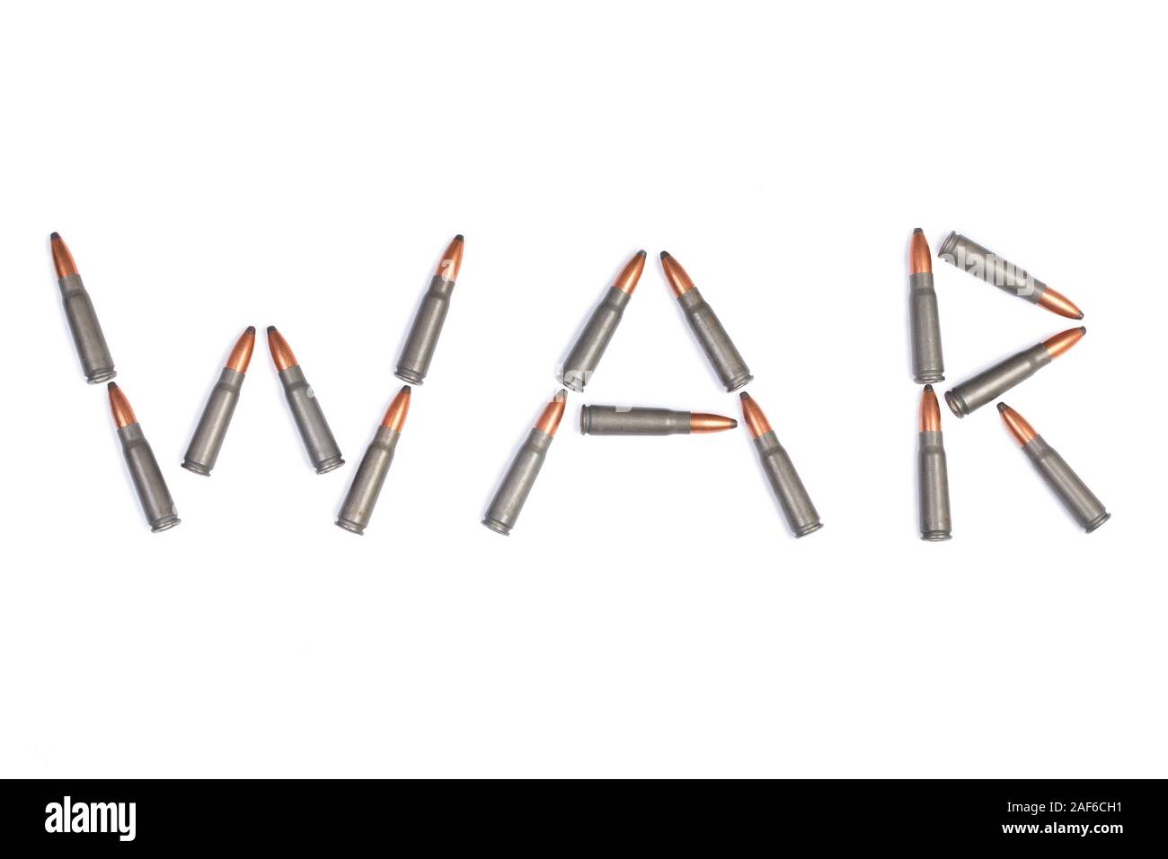 Old rifle bullets isolated on white background Stock Photo - Alamy