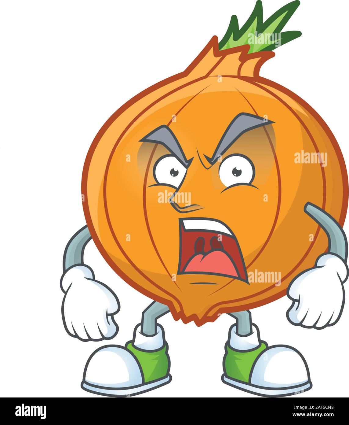 angry face of shallot cartoon character style Stock Vector Image & Art ...