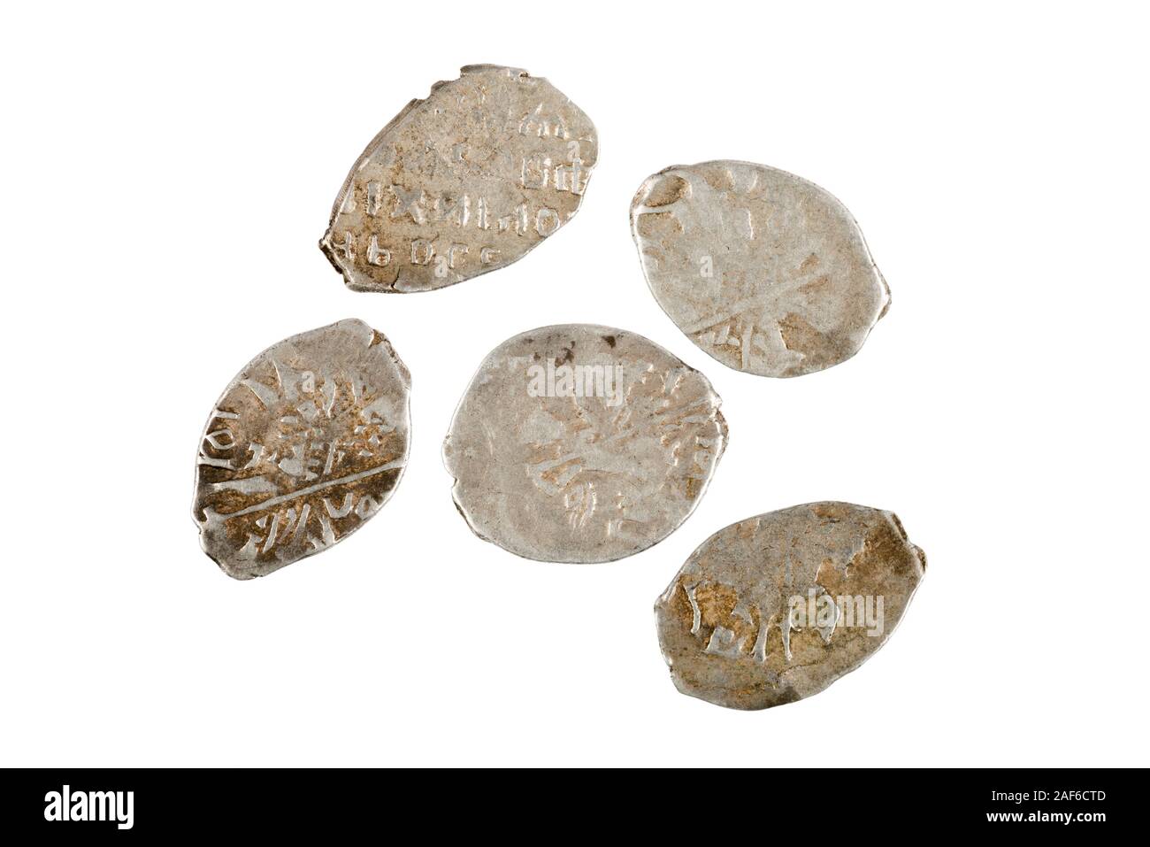 Russian copper coins kopeks (penny) named "scales" 16th century ...