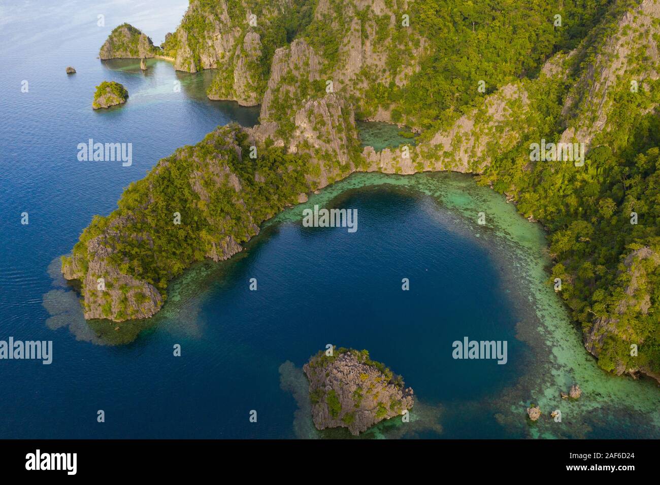 Aerial view of Hidden Lagoon,Coron,Palawan,Philippines Stock Photo - Alamy
