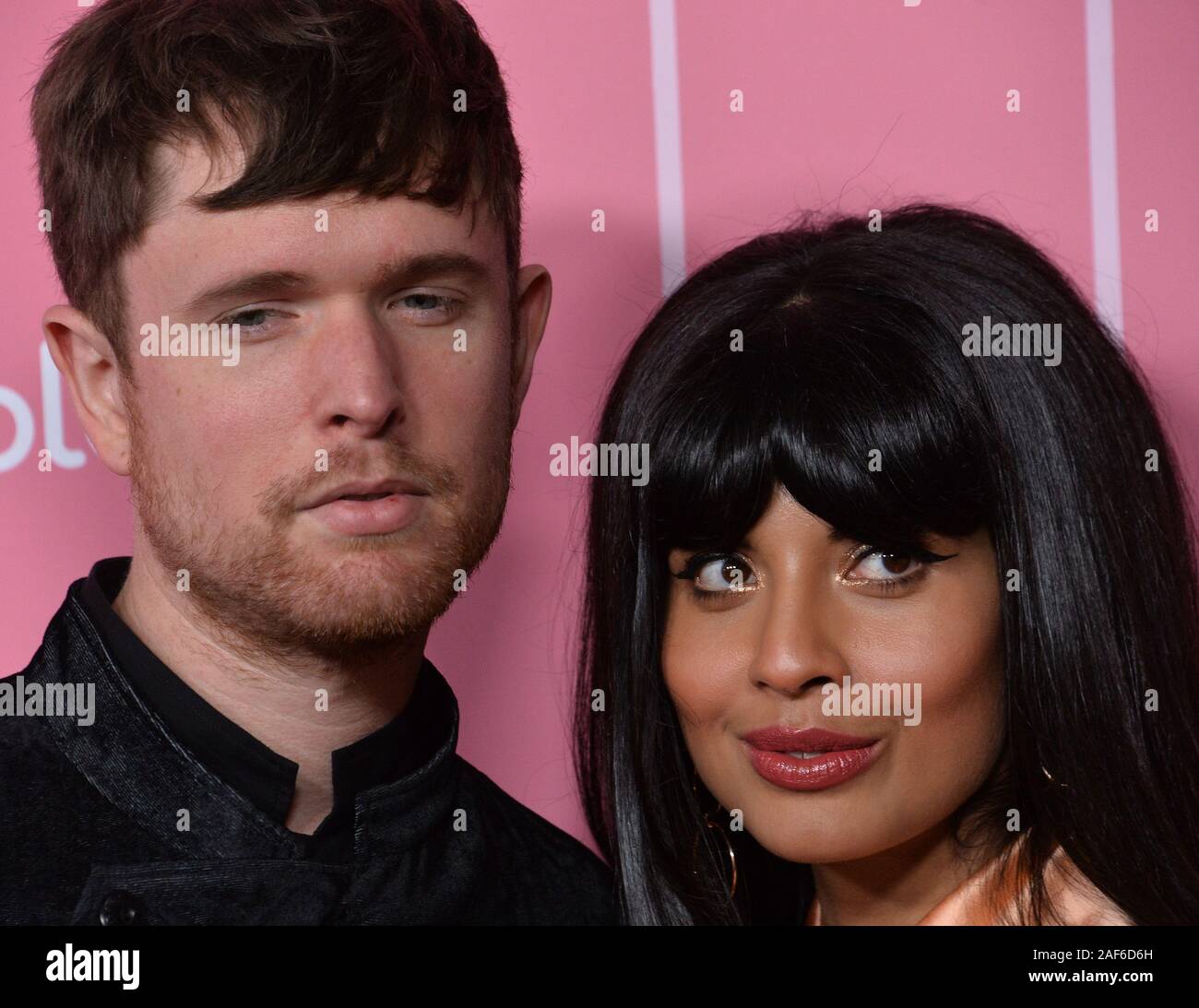 Los Angeles, United States. 13th Dec, 2019. James Blake (L) and Jameela ...