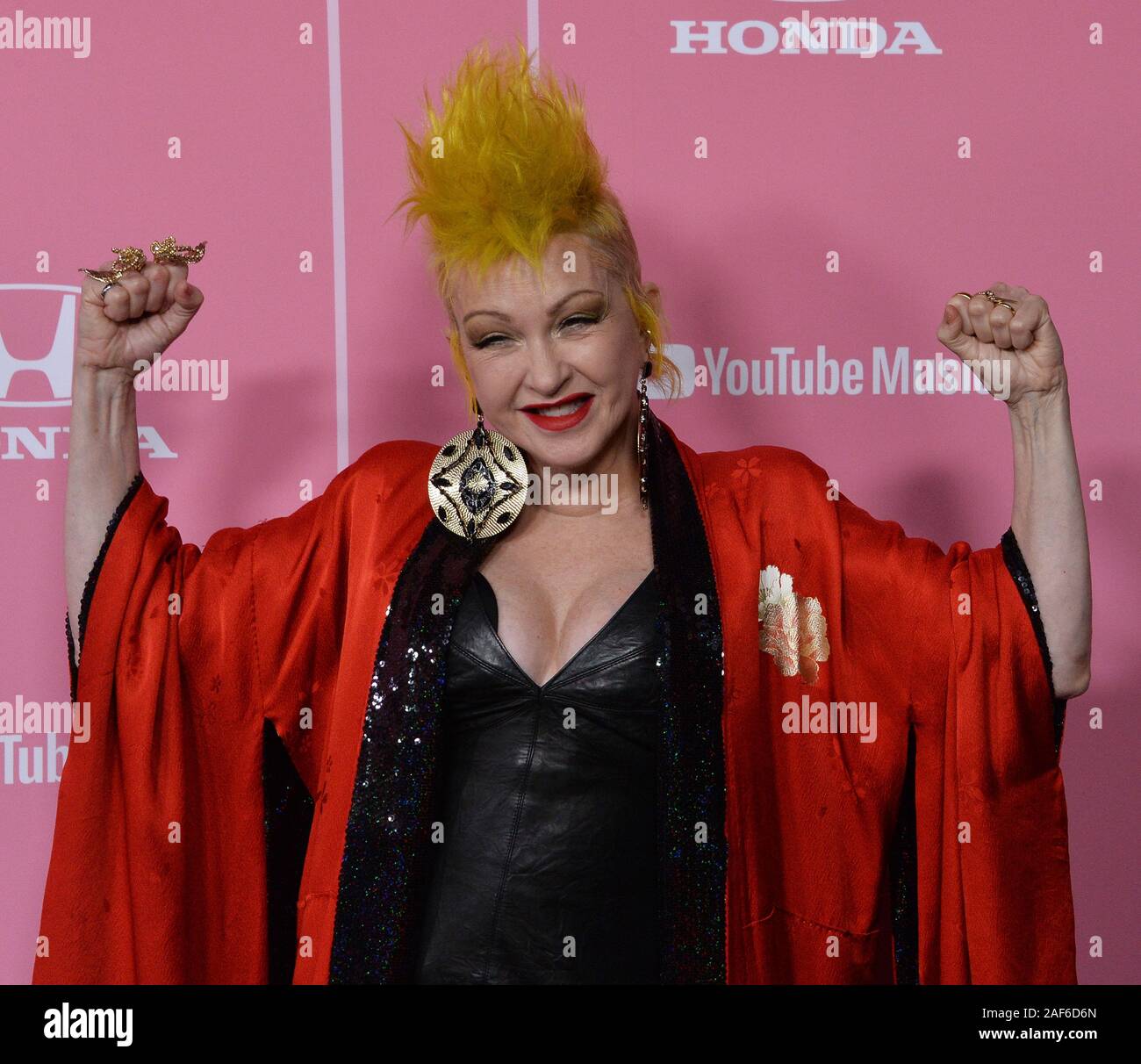Los Angeles, United States. 13th Dec, 2019. Singer Cyndi Lauper arrives ...