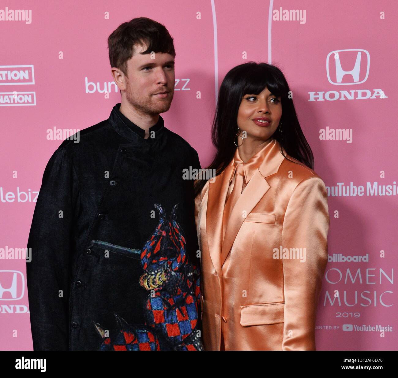 Los Angeles, United States. 13th Dec, 2019. James Blake (L) and Jameela ...