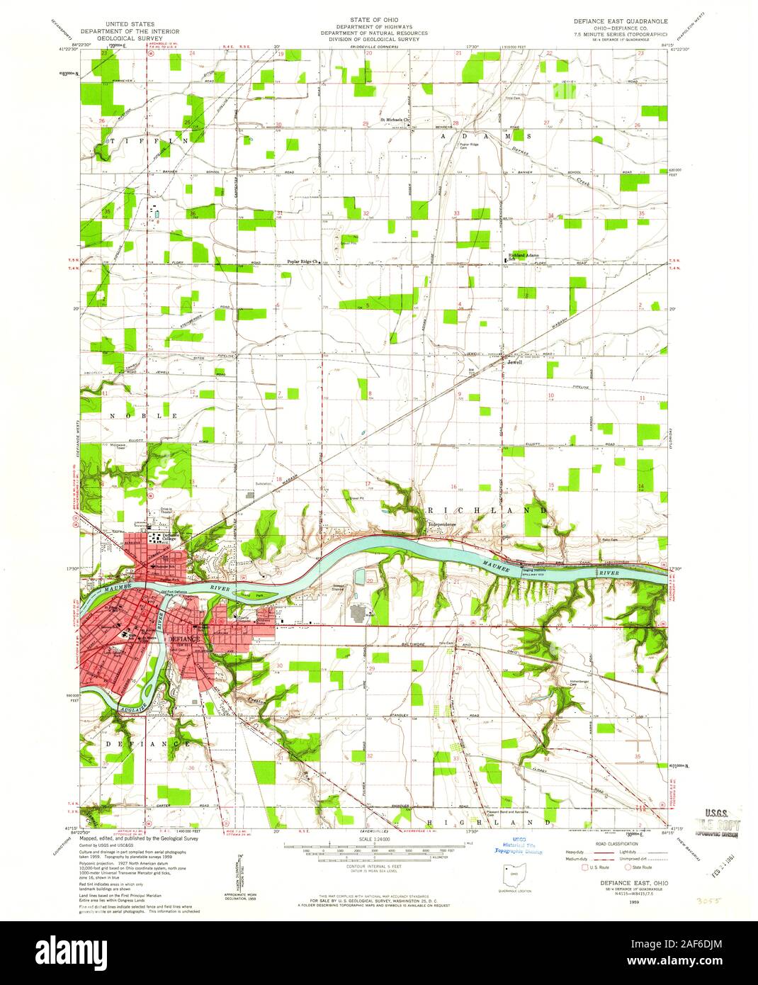 Map of defiance ohio hi-res stock photography and images - Alamy