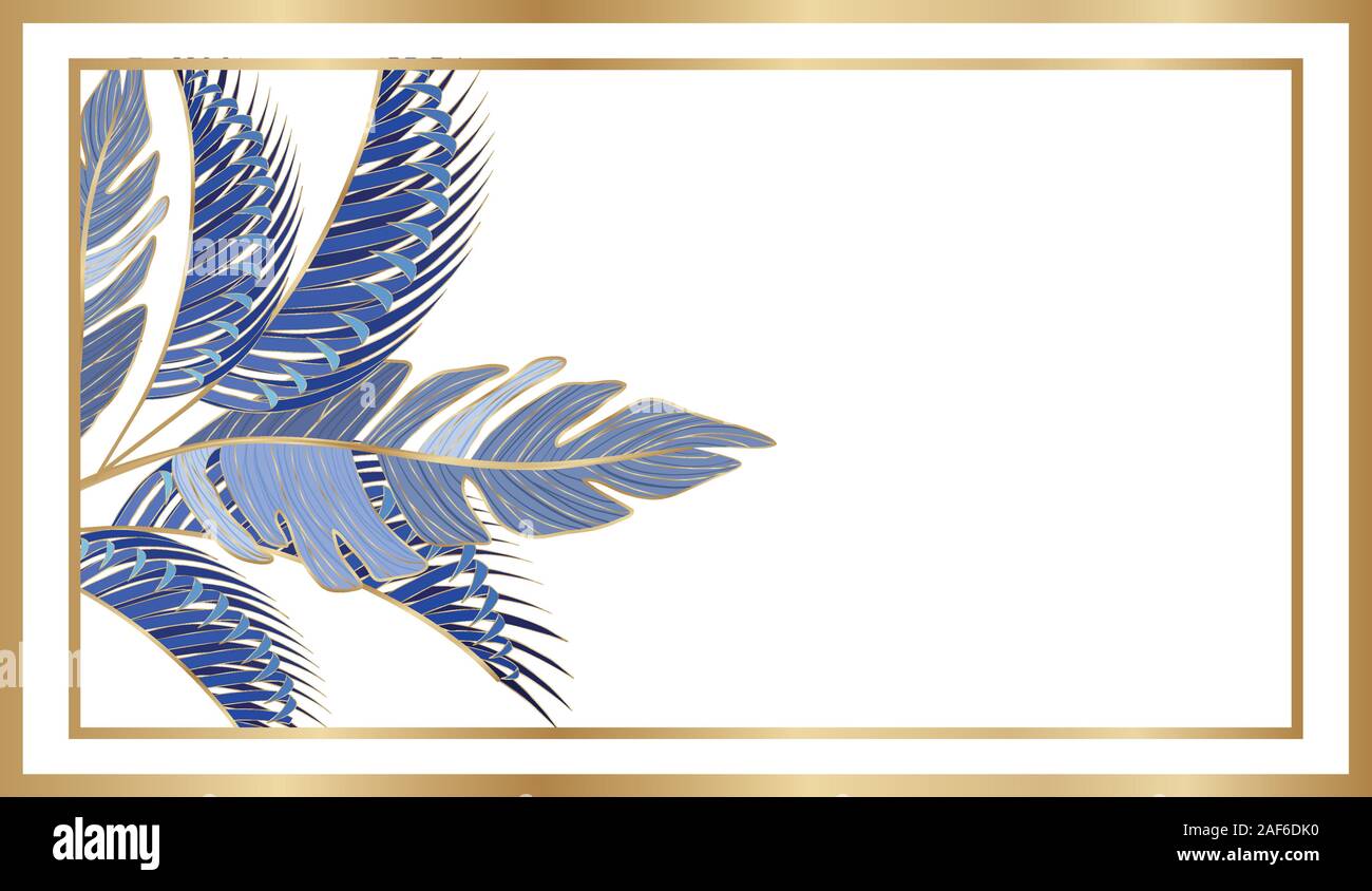 Isolated tropical blue leaves vector design Stock Vector Image & Art ...