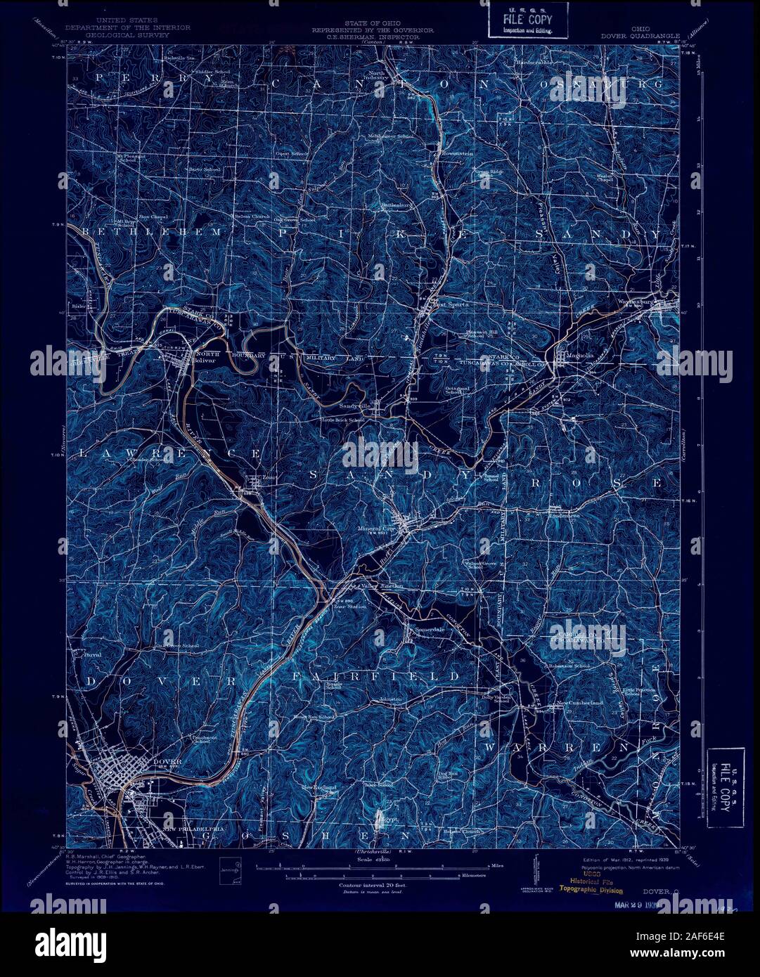 Map of dover ohio hi-res stock photography and images - Alamy