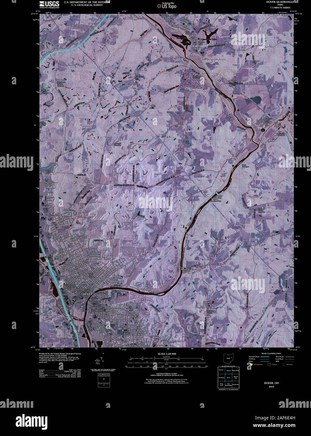 Dover ohio map hi-res stock photography and images - Alamy