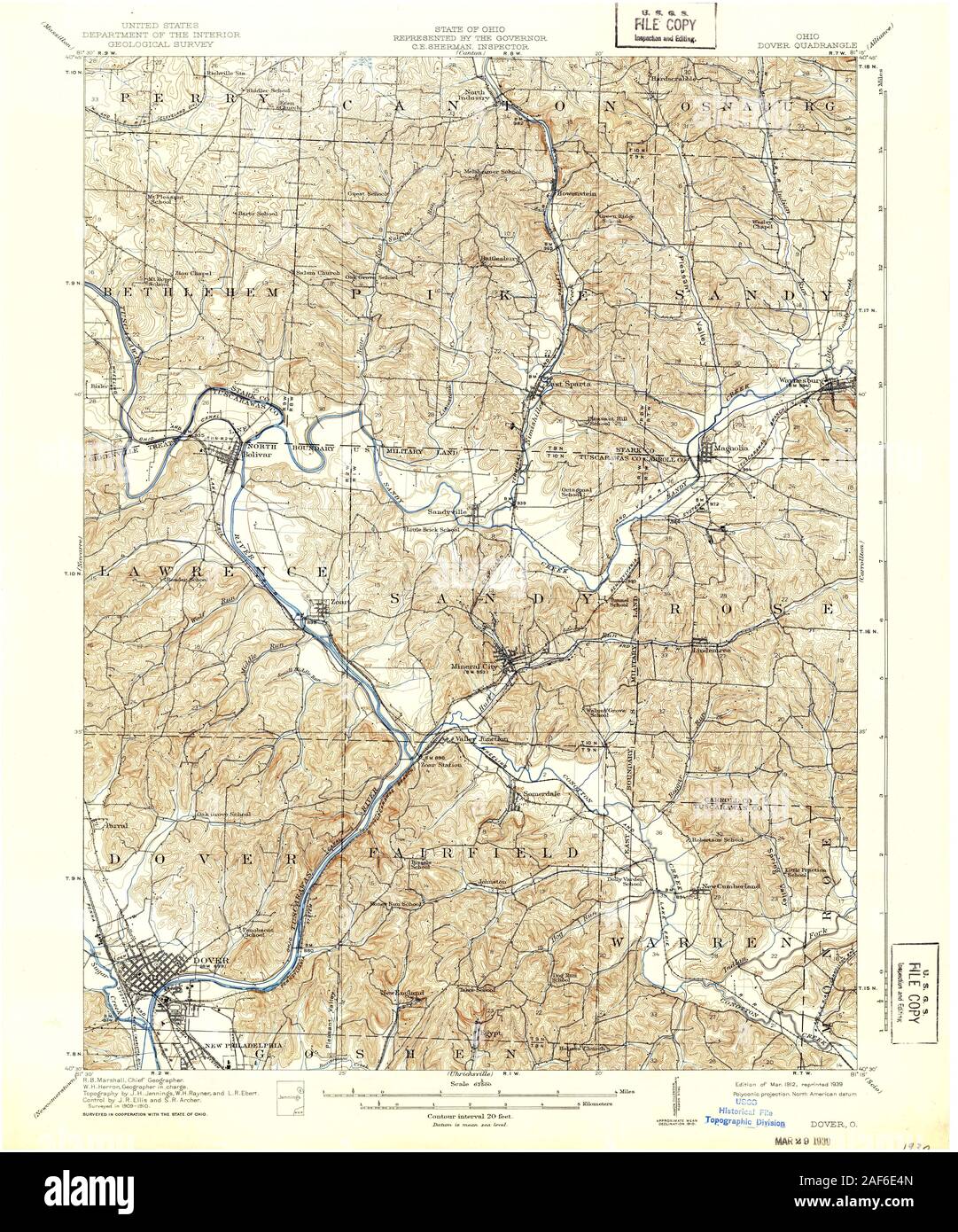 Map of dover ohio Cut Out Stock Images & Pictures - Alamy