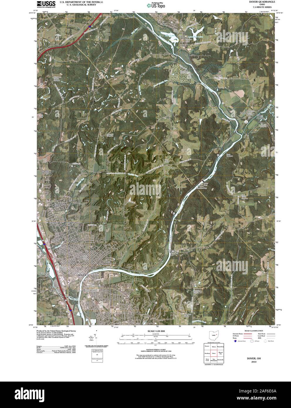 Map of dover ohio Cut Out Stock Images & Pictures - Alamy