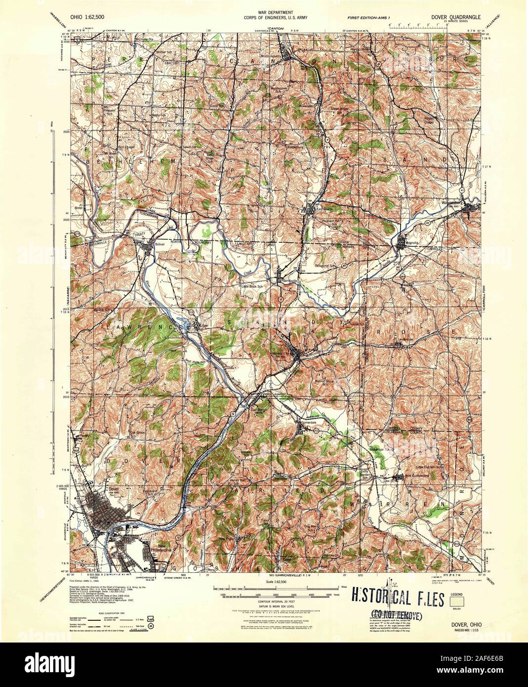 Map of dover ohio hi-res stock photography and images - Alamy