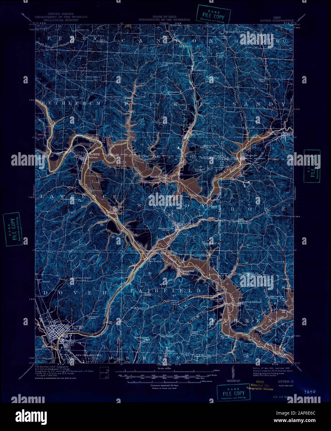 Map of dover ohio hi-res stock photography and images - Alamy