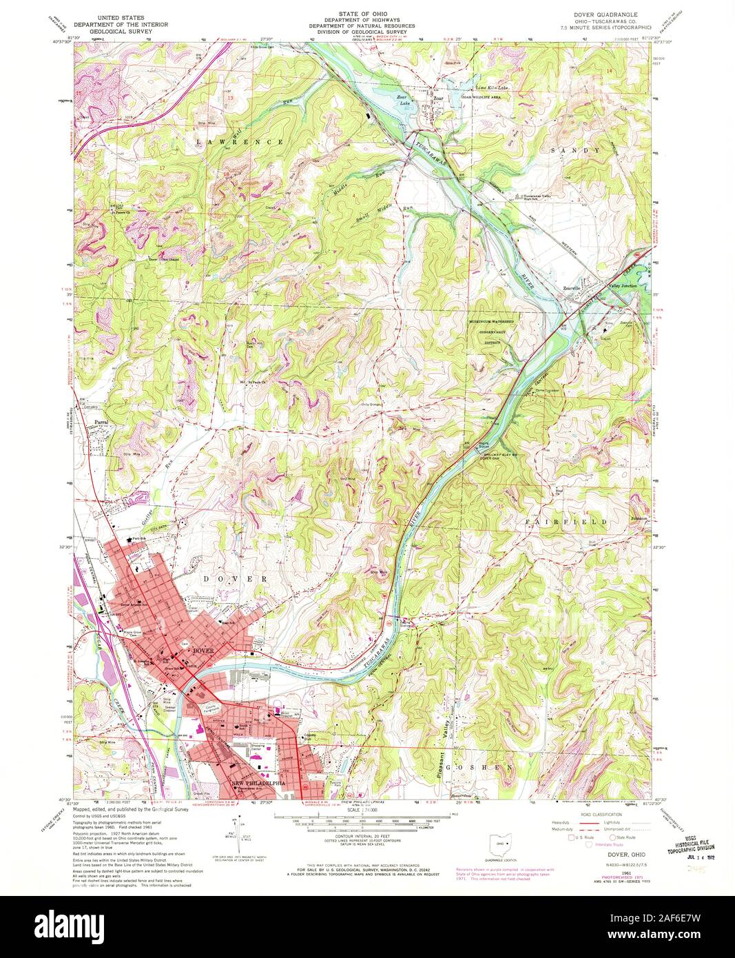 Map of dover ohio Cut Out Stock Images & Pictures - Alamy