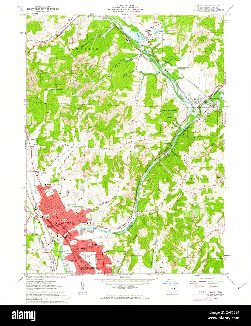 Map of dover ohio hi-res stock photography and images - Alamy