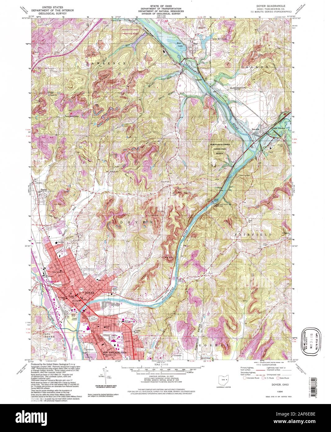 Dover ohio map hi-res stock photography and images - Alamy