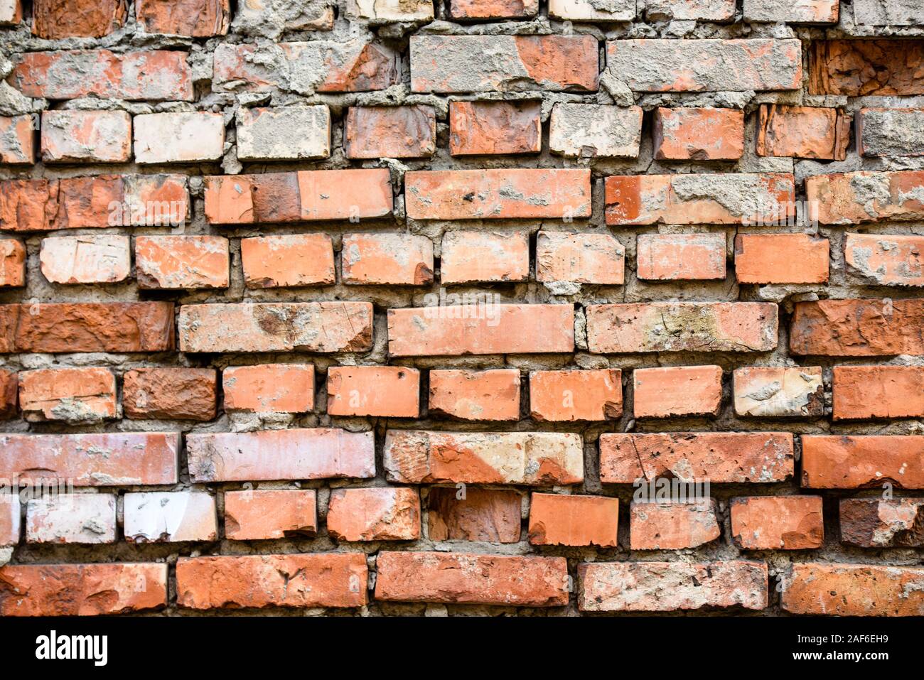 Texture background of old red brick masonry Stock Photo - Alamy