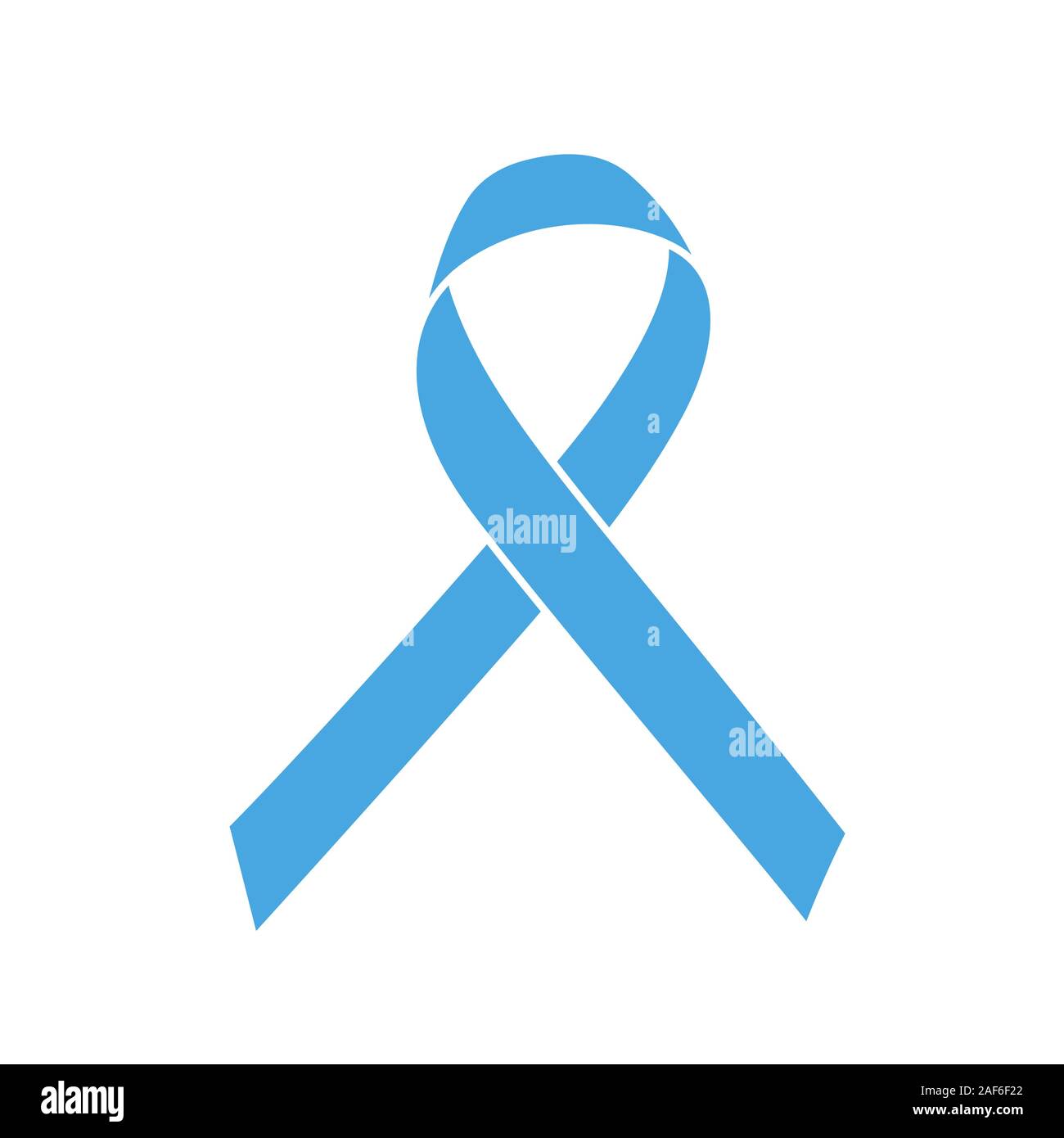 Satin blue ribbon over transparent background. Medical symbol for ...