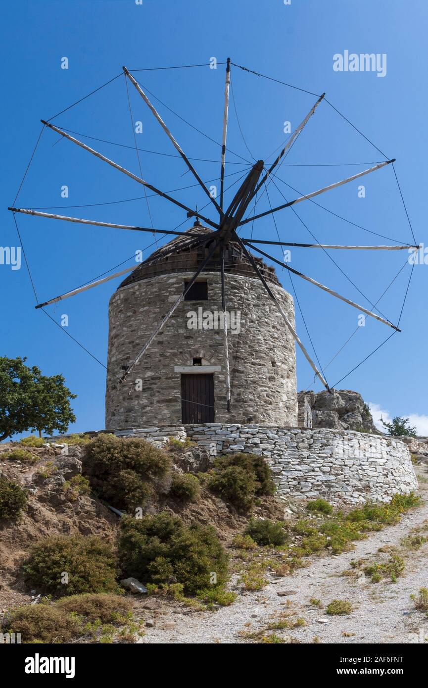 Traditional greek windmill naxos hi-res stock photography and images ...