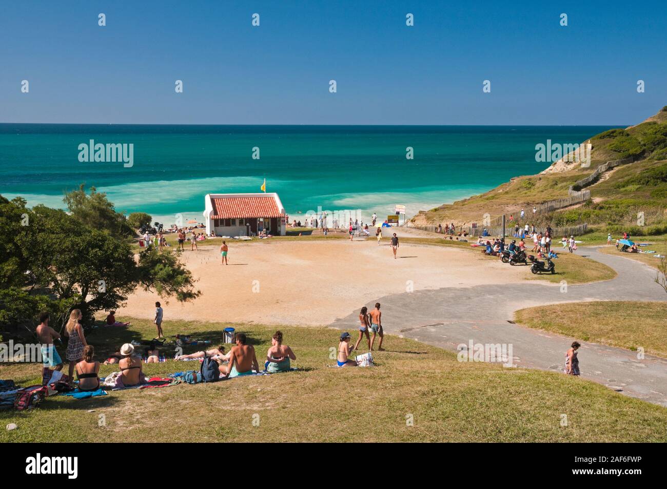 Erretegia beach near Bidart, Basque coast, Pyrenees-Atlantiques (64 ...