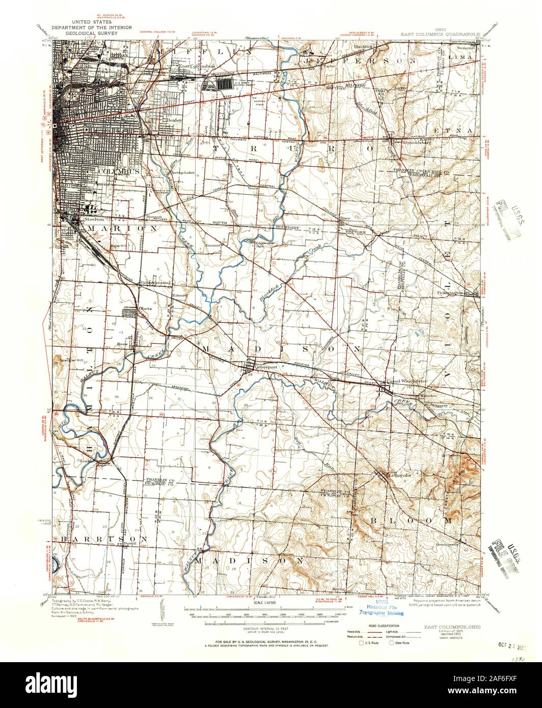 Historical maps of columbus Cut Out Stock Images & Pictures - Alamy